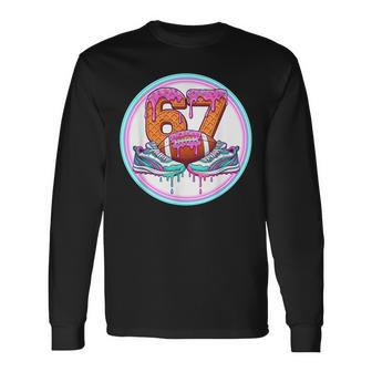 67 Six Seven Meme American Football Number 67 Long Sleeve T-Shirt | Mazezy