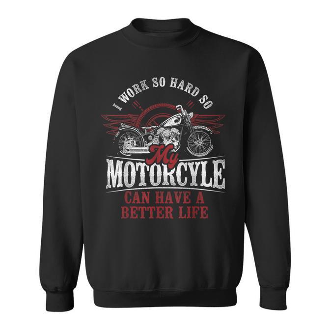 Biker T Born To Ride Ride To Live Motorcycle Mens Back Print T-shirt ...