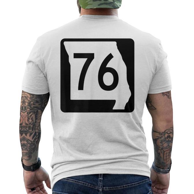 Vintage 76 Gas Station Sign Mens Back Print T-shirt | Mazezy
