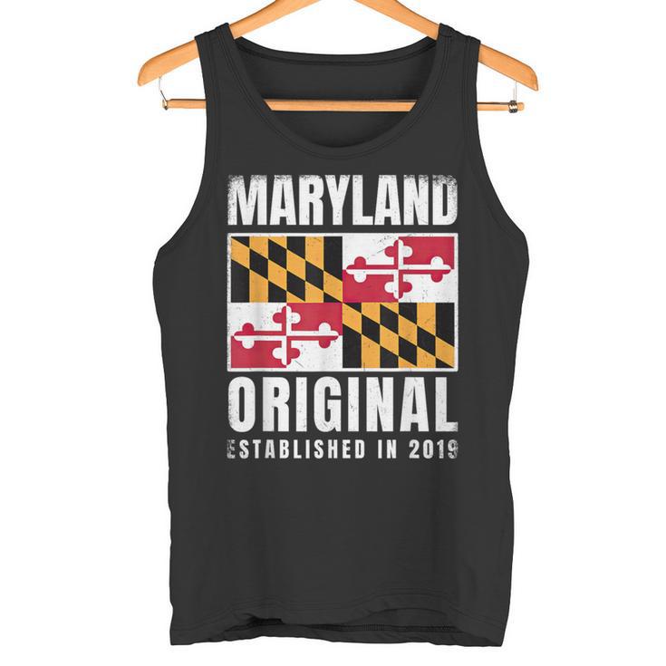 Maryland Original 2019 State Flag Birthday Tank Top | Mazezy