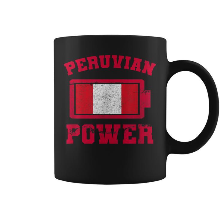 Peru Flag Day Perú Battery Peruvian Power Coffee Mug | Mazezy