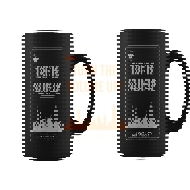 Turn The Volume Up NYC Skyline Zohran Mamdani For Mayor 2025 Coffee Mug ...