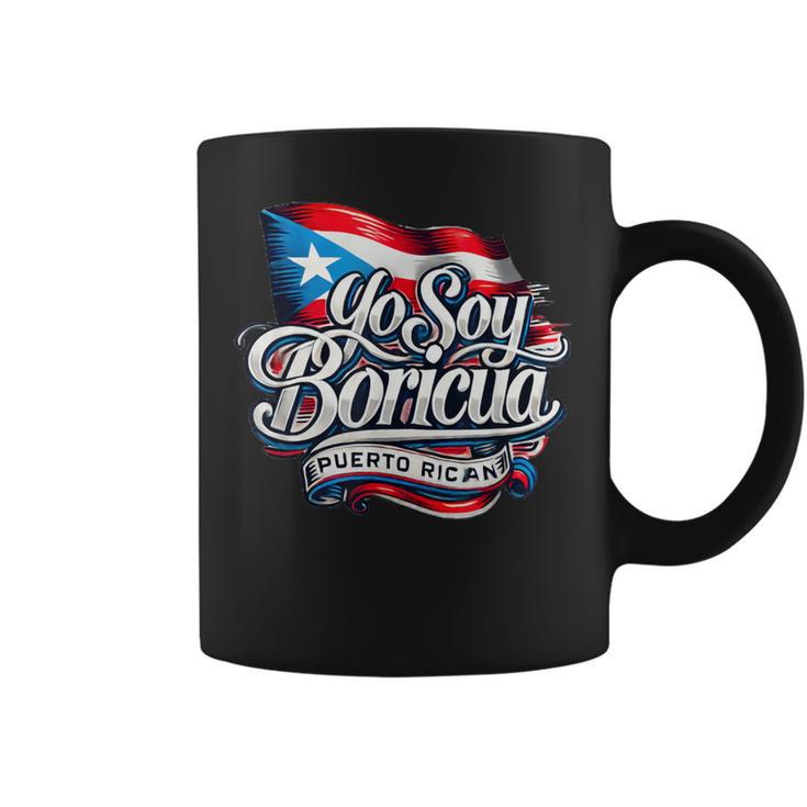 Yo Soy Boricua Pa Que Tu Lo Sepas Puerto Rican Flag Orgullo Coffee Mug ...