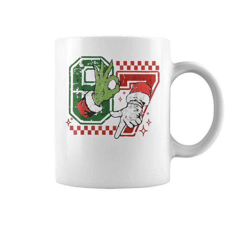 Six Seven 67 Christmas Meme Humor Trendy Couples Gen Z Coffee Mug ...
