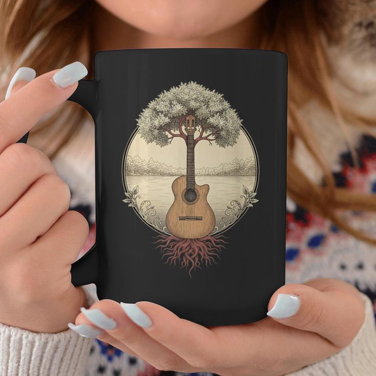 Folk Acoustic Tree Of Life Guitar Roots & Americana Singer Coffee Mug ...