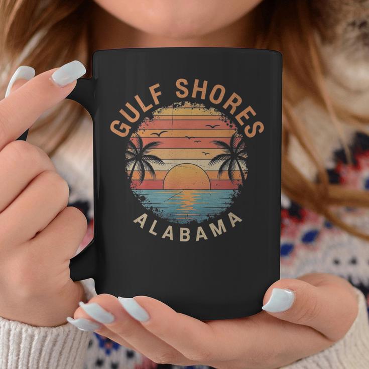 Retro Gulf Shores Alabama Drawing Coffee Mug | Mazezy