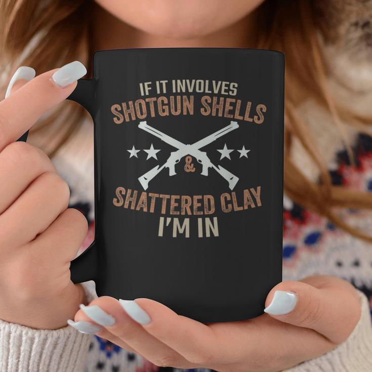 Shotgun Shells & Shattered Clay Skeet Trap Shooting Shooters Coffee Mug ...