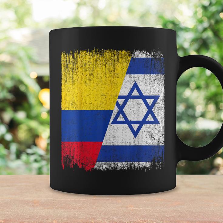 Half Colombia Israel Flag Colombian Israelis Pride Roots Coffee Mug ...