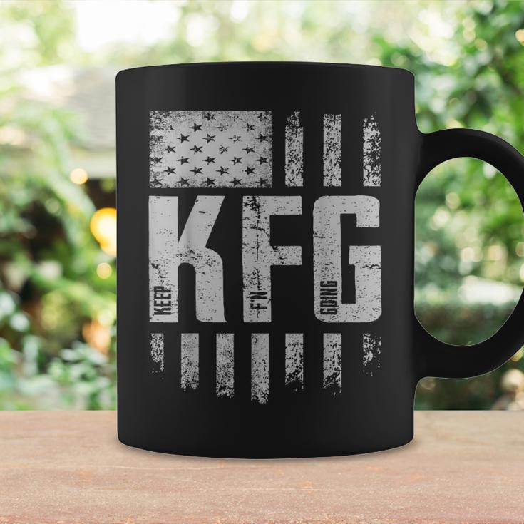 Kfg Keep F'n Going Military Army Retro Usa Flag Coffee Mug - Seseable