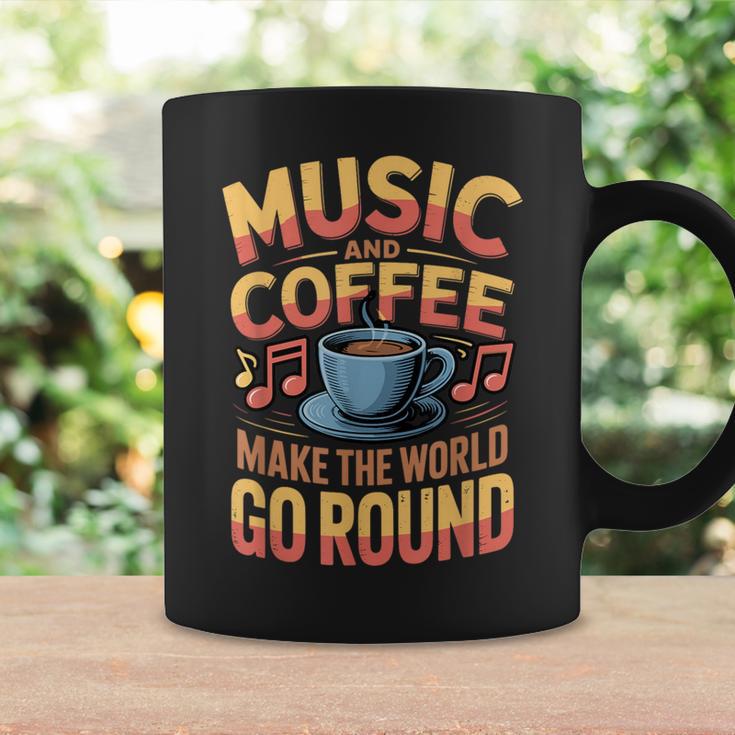 Music And Coffee Caffeine Composer Instrument Musician Coffee Mug | Mazezy