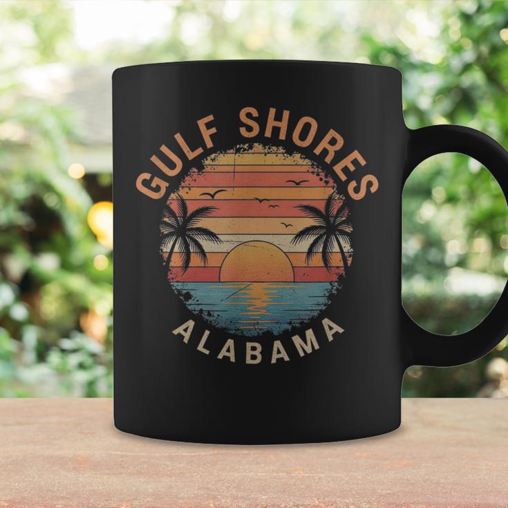 Retro Gulf Shores Alabama Drawing Coffee Mug | Mazezy