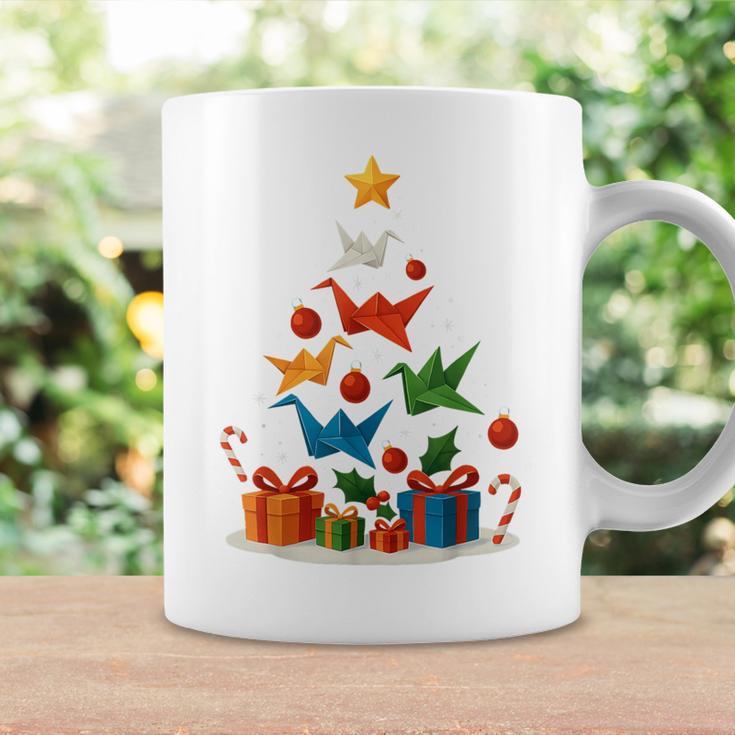 Cute Origami Paper Crane Japan Culture Christmas Tree Xmas Coffee Mug ...
