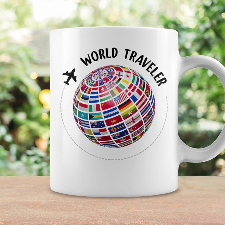 World Traveler Map World Flags Traveler Countries Map Coffee Mug | Mazezy