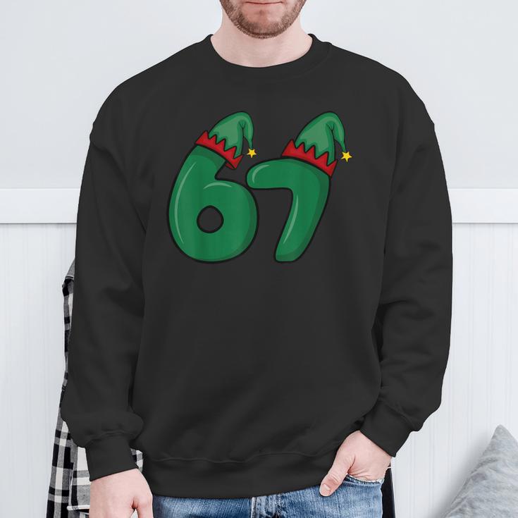Viral 67 Christmas Elf Hat 6 7 Trend Meme Six Seven Elves Sweatshirt ...