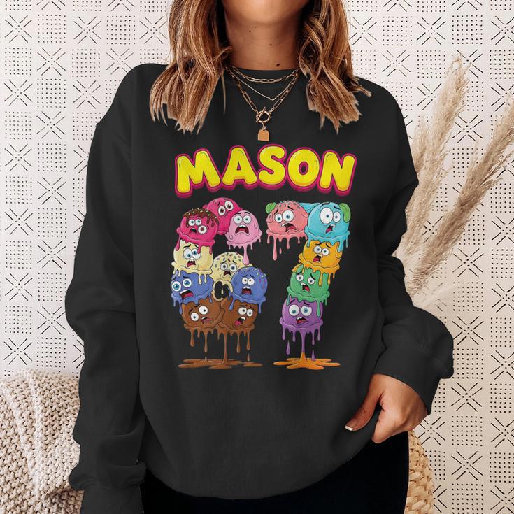 Mason 67 Ice Cream Meme Six Seven On Back Sweatshirt - Monsterry