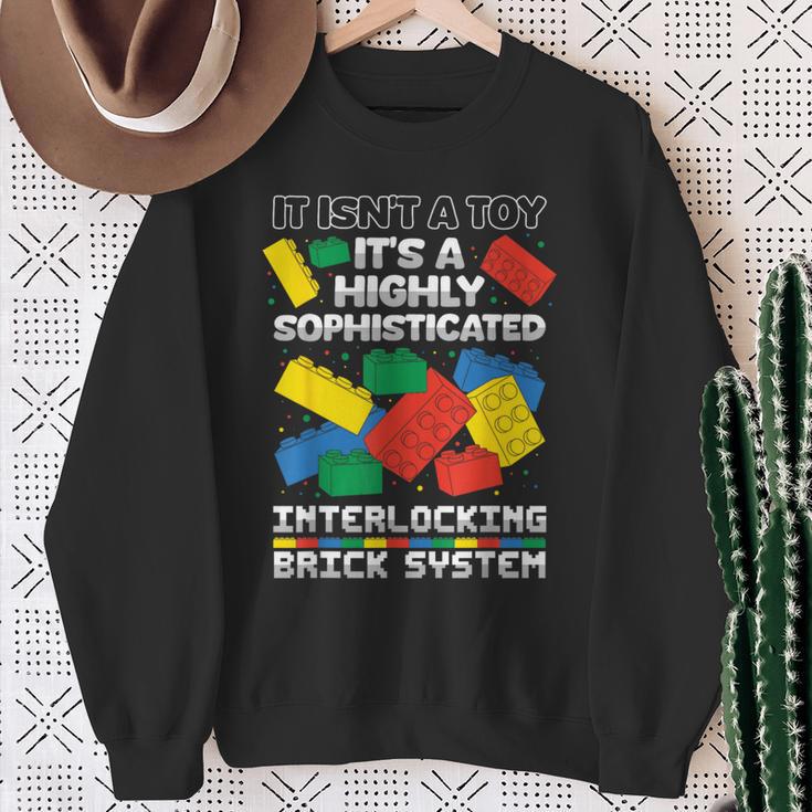 It Isn't A Toy It's Interlocking Brick System Brick Builder Sweatshirt ...
