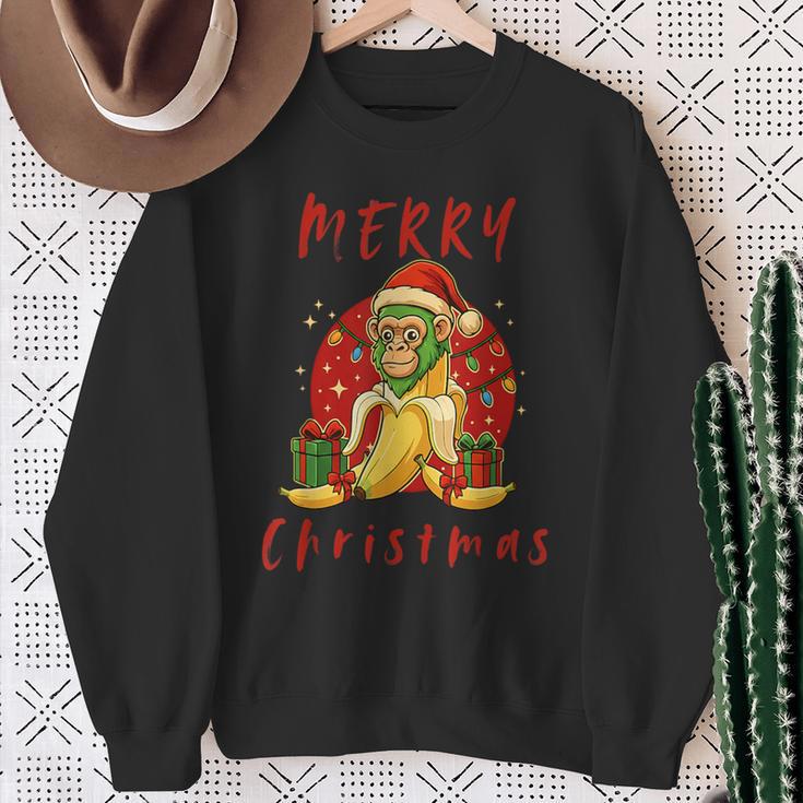 Italian Brainrot Christmas Chimpanzini Bananini Christmas Sweatshirt ...