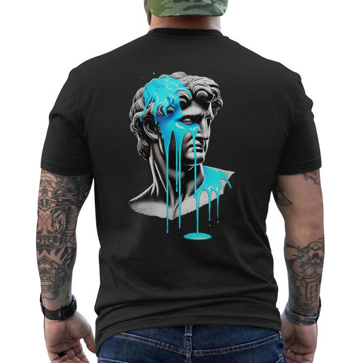 Classic Statue Turquoise Overload Artful Look Men's Back Print T-Shirt ...