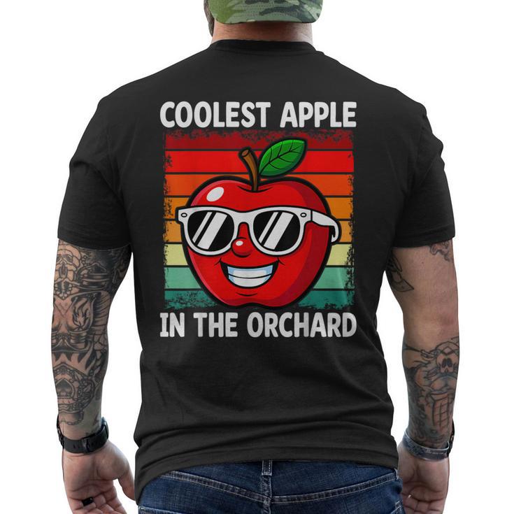 Retro Coolest Apple In The Orchard Picking Season Men's Back Print T ...