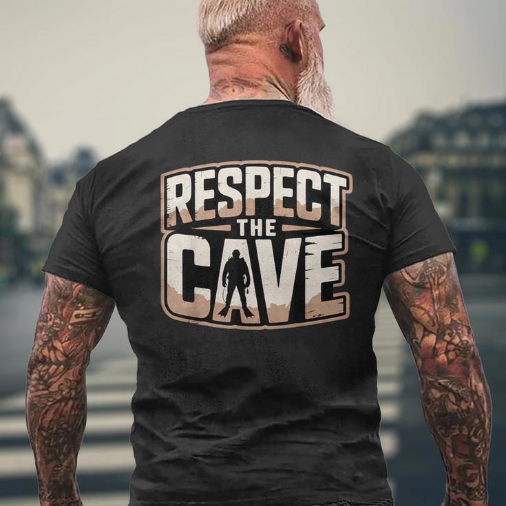 Cave Diver Cavern Exploration Diving Men's Back Print T-Shirt | Mazezy
