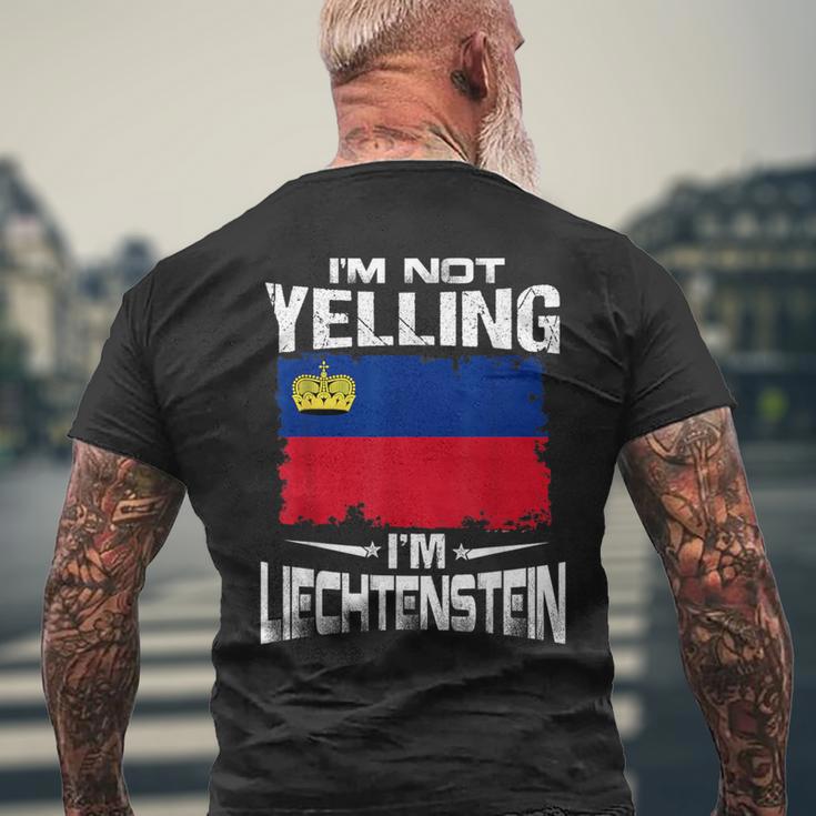 Liechtenstein I'm Not Yelling I'm Liechtenstein Men's Back Print T ...