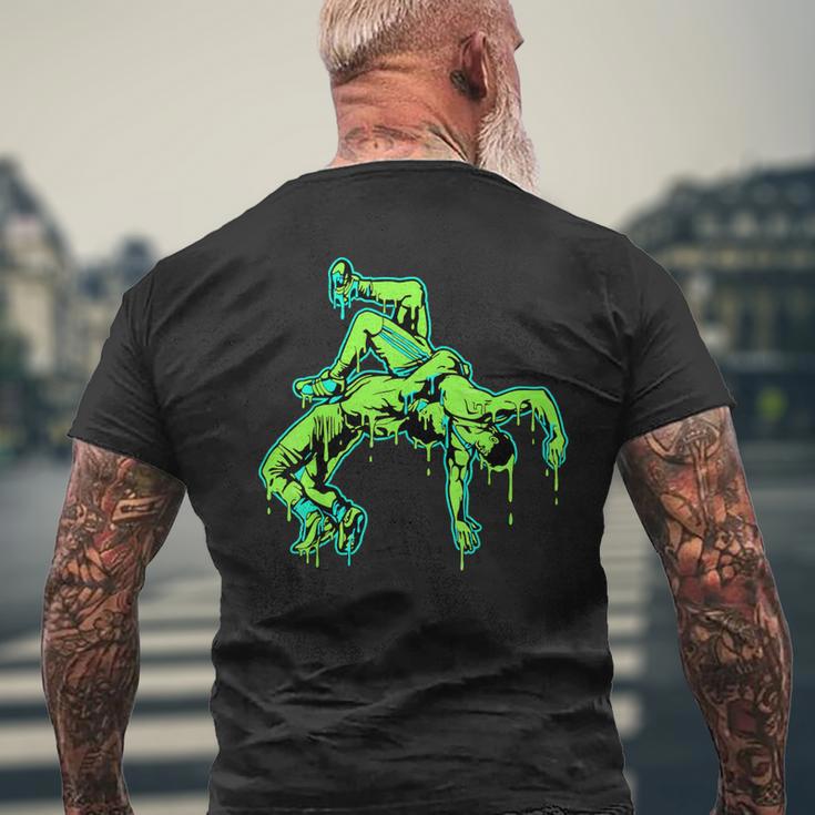 Wrestle Dripping Wrestler Men Boys Wrestling Drip Men's Back Print T ...