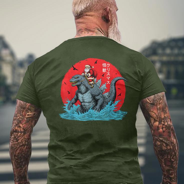 Christmas Santa Riding Japanese Monster Kaiju Santazilla Men's T-shirt ...