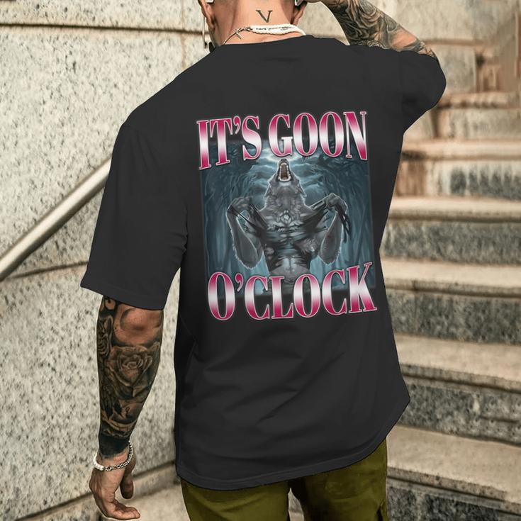 It's Goon O'clock Alpha Wolf Meme Embarrassing Humor Men's T-shirt Back ...