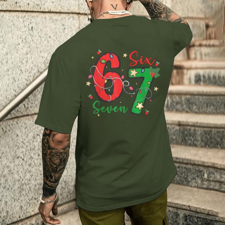 6 7 Six Seven Gen Z Alpha Meme Slang Xmas Christmas Men's T-shirt Back ...