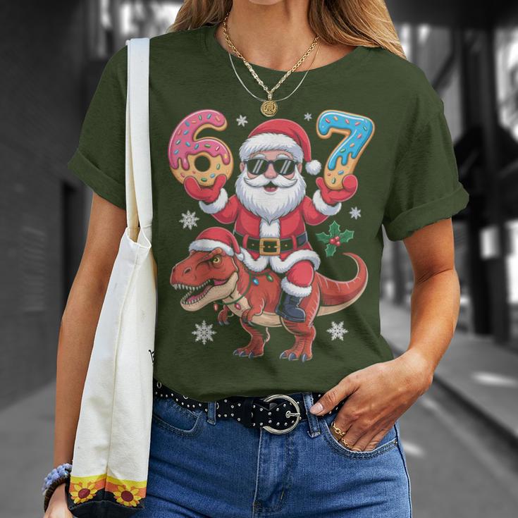 Xmas Gen Alpha Ice Cream Meme Trex Youth 67 Christmas T-Shirt - Monsterry