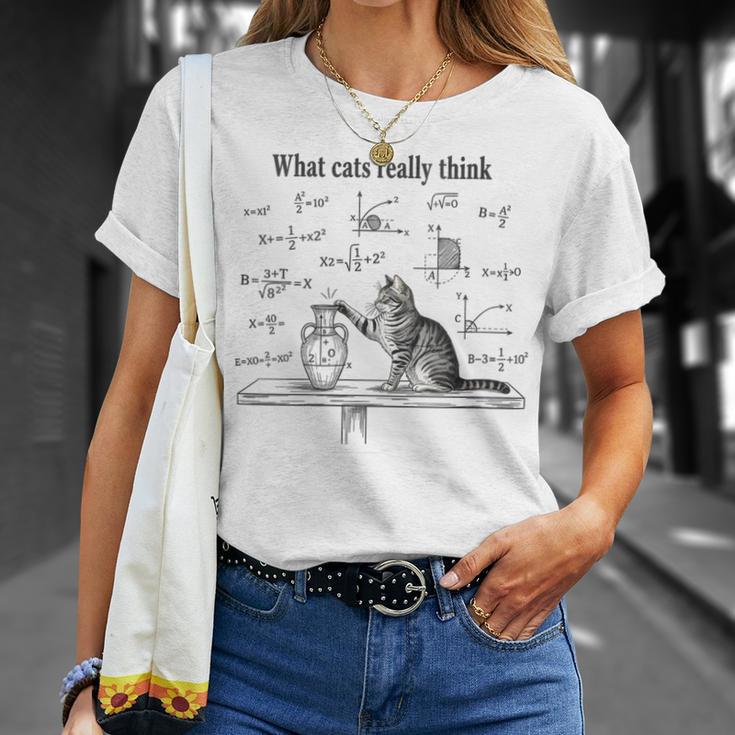 What Cats Really Think Physics Science Nerdy Cat Meme T-Shirt | Mazezy