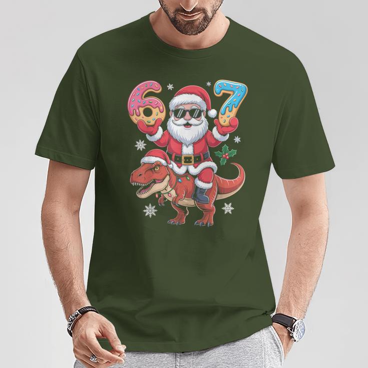 Xmas Gen Alpha Ice Cream Meme Trex Youth 67 Christmas T-Shirt - Monsterry