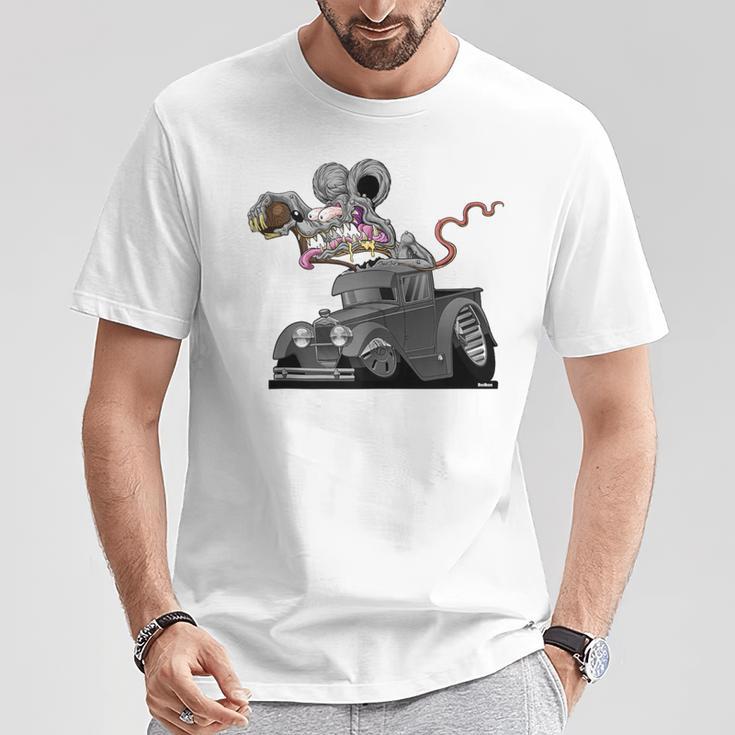 DigiRods Rat Rod Racer 1930s Gray Hot Rod Truck Cartoon Tank Top T ...