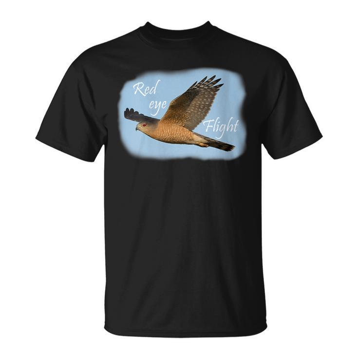 Red Eye Flight Cooper's Hawk T-Shirt | Mazezy