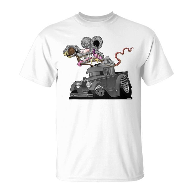 DigiRods Rat Rod Racer 1930s Gray Hot Rod Truck Cartoon Tank Top T ...