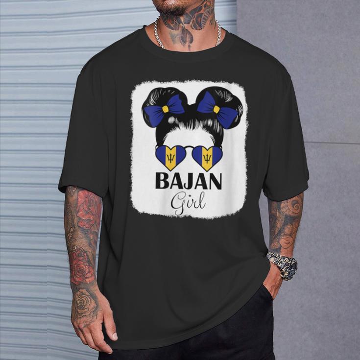 Bajan Girl Barbados Flag Roots Barbadian Pride Heritage T-Shirt | Mazezy