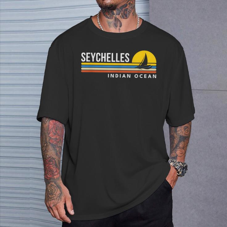 Seychelles Indian Ocean Merch Africa Retro Souvenirs Sailing T-Shirt ...