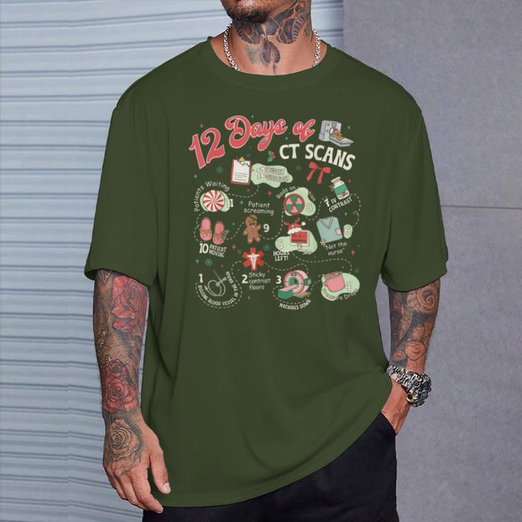 Christmas 12 Days Of Ct Technologist Cat Scan Radiology Xmas T-Shirt ...