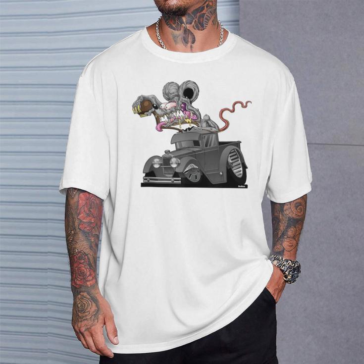 DigiRods Rat Rod Racer 1930s Gray Hot Rod Truck Cartoon Tank Top T ...