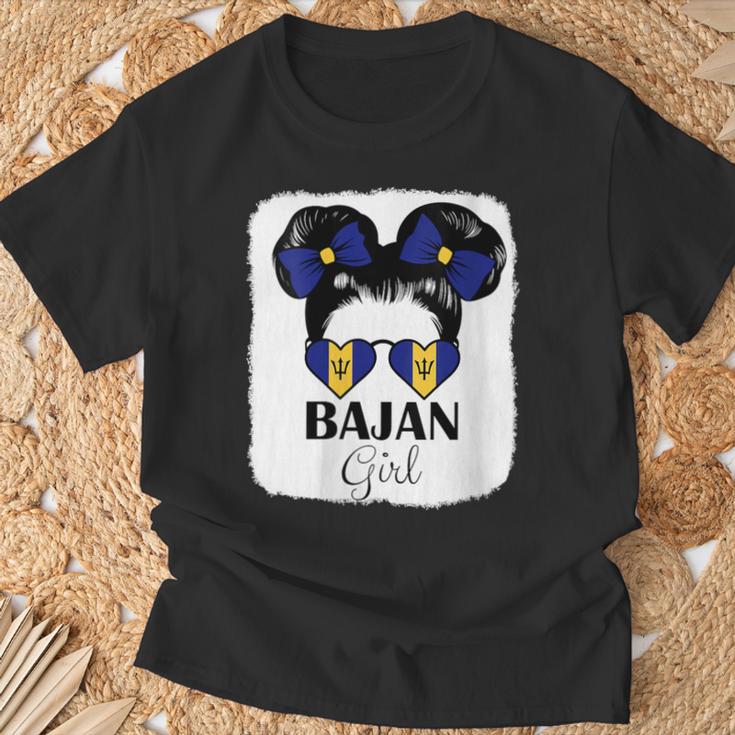 Bajan Girl Barbados Flag Roots Barbadian Pride Heritage T-Shirt | Mazezy