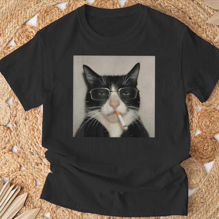 Cat Smoking Cigarette Meme Kitten Meme Smoking T-Shirt | Mazezy