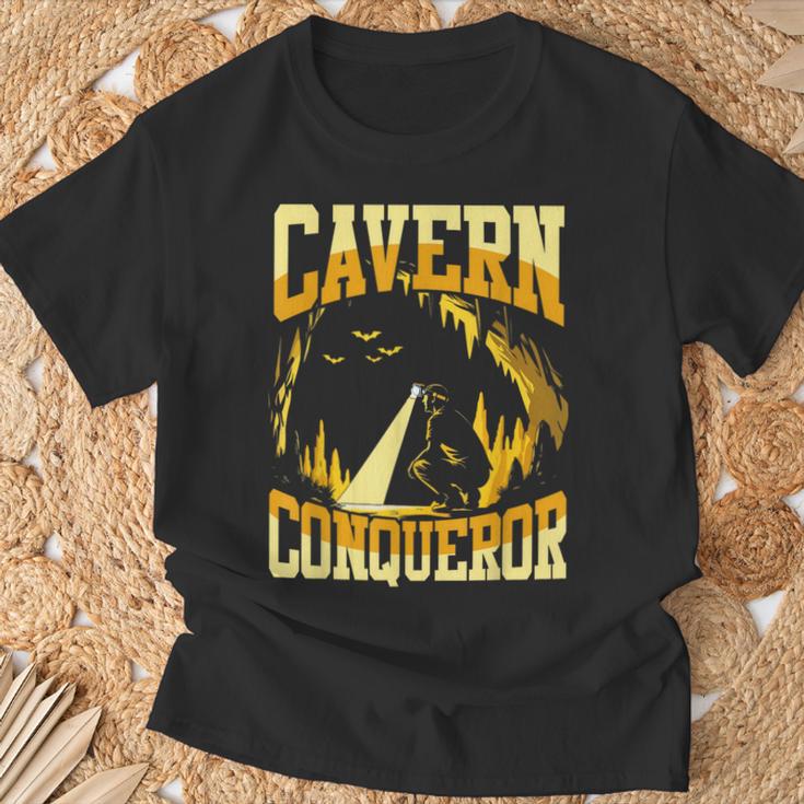 Caving Spelunking Cave Explorer Cavern Conqueror T-Shirt | Mazezy