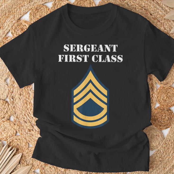Sergeant First Class Army Enlisted Rank Insignia T-Shirt | Mazezy