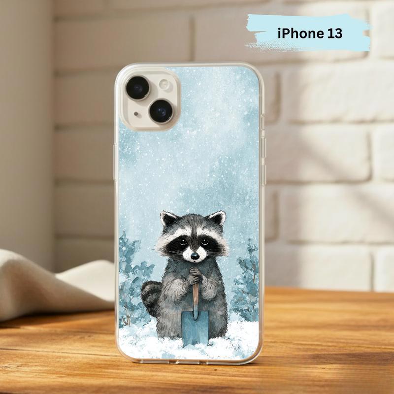 Christmas Ironic Raccoon – Snow Problem… Actually Yes Phone Case iPhone ...