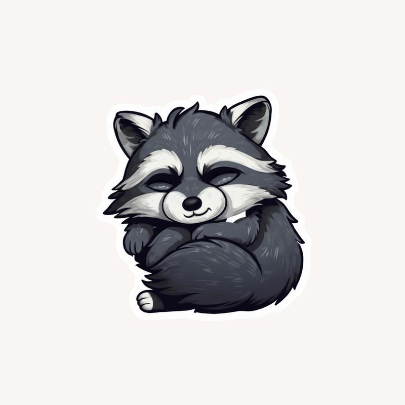 Baby Raccoon Trash Panda Starter Kit Sticker - Raccsy