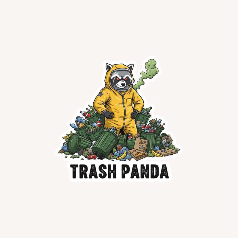 Trash Angry Raccoon Sticker - Raccsy